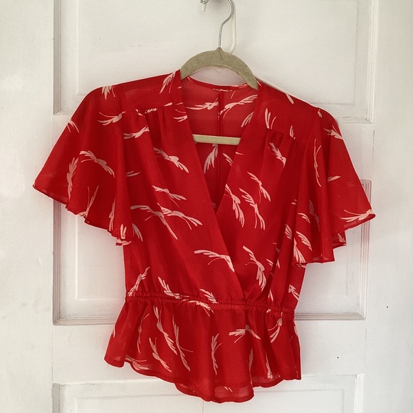 Tops | Vintage Red And White Top | Poshmark